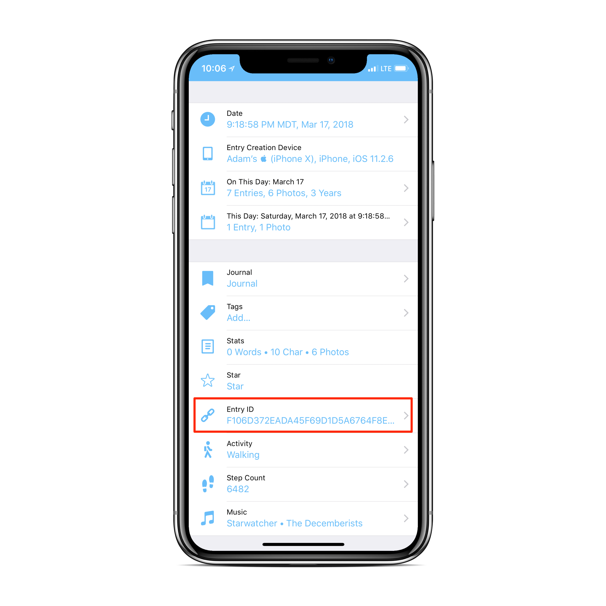 Locating an Entry ID