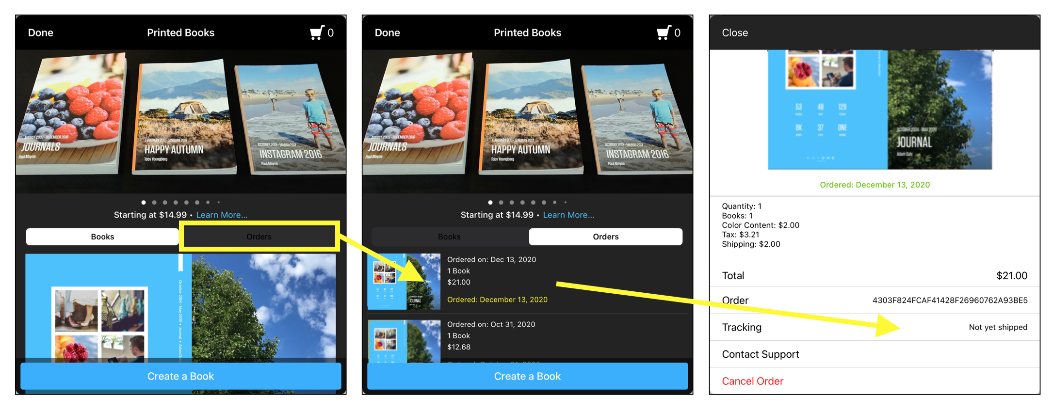 Tracking and Shipping information for Day One Books